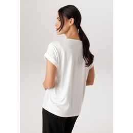 Damen Shirtblusesanftes wei&szlig;, ocker, beige, schwarz, Gr. 40, Aniston SELECTED, bedruckt, gemustert, Cr&ecirc;pe, Obermaterial: 97% Polyester, 3% Elasthan.