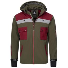 Rock Creek Outdoorjacke Herren Gr&ouml;&szlig;e L hellgrau / khaki / rot