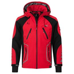 Rock Creek Outdoorjacke Herren Gr&ouml;&szlig;e 5XL grau / rot / schwarz