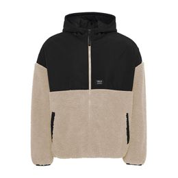 !Solid Fleecejacke 'Mark' Herren Gr&ouml;&szlig;e L dunkelbeige / schwarz