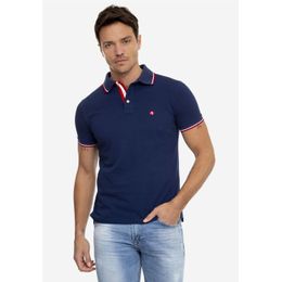 Herren Poloshirt "Marcus", blau, Gr. M, SIR RAYMOND TAILOR, unifarben, 100% Baumwolle, Shirts, mit klassischem Kragen und kurzer Knopfleiste