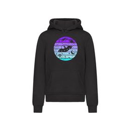 F4NT4STIC Sweatshirt 'Retro Alien Weltraum Sonnenuntergang' Jungen Gr&ouml;&szlig;e 146/152 aqua / lila / flieder / schwarz