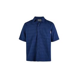 Cleptomanicx Button Up Shirt 'Facemelter' male Blue size XS