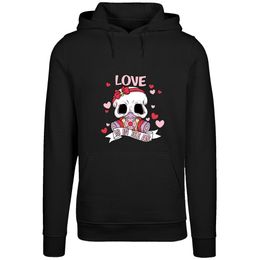 F4NT4STIC Sweatshirt 'Anti Valentinstag LOVE is in the air' Damen Gr&ouml;&szlig;e XS rosa / rot / schwarz / wei&szlig;