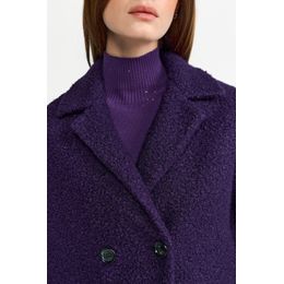 RICHROYAL Damen Kurzjackeroyal plum, Gr. 42, Web, Obermaterial: 100% Polyester, Jacken, mit dezenter Teddy-Oberfl&auml;che