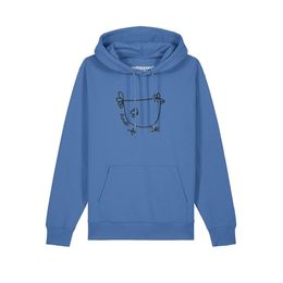 Watapparel Sweatshirt ' Le poulet - das Huhn ' Herren Gr&ouml;&szlig;e L blau / schwarz