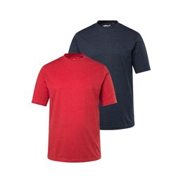 Men Plus T-Shirt Herren Gr&ouml;&szlig;e 8XL blaumeliert / rot