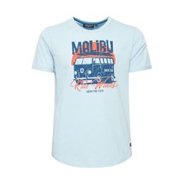 INDICODE JEANS T-Shirt 'Daniel' Herren Gr&ouml;&szlig;e L blau / hellblau / orange
