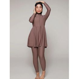 SIYA Swimwear Badeanzug 'East &ndash; Burkini/Modest' Damen Gr&ouml;&szlig;e M dunkelbraun