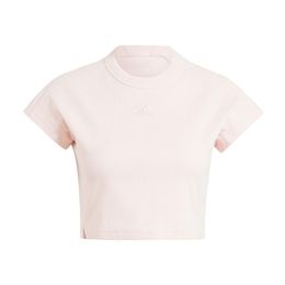 adidas Sportswear Funktionsshirt 'Lounge Ribbed Crop' Damen Gr&ouml;&szlig;e L pastellpink
