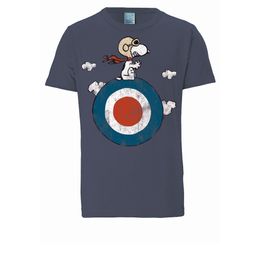 logoshirt Shirt 'Peanuts Snoopy Pilot' male Blue size XXL