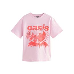 next T-Shirt 'Oasis License Band' M&auml;dchen Gr&ouml;&szlig;e 134 rosa / knallrot