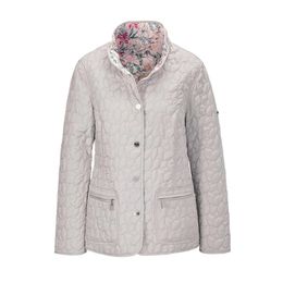 GOLDNER Jacke Damen Gr&ouml;&szlig;e XXL hellgrau / smaragd / rosa