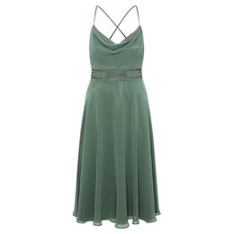 Vera Mont Cocktailkleid mit Wasserfallausschnitt Damen Gr&ouml;&szlig;e 34 gr&uuml;n