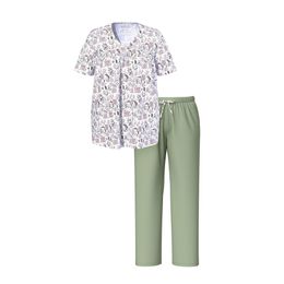 Ulla Popken Pajama female Green, White size 66-68