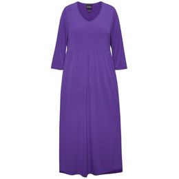 Ulla Popken Kleid Damen Gr&ouml;&szlig;e 46/48 lila Winterkleid