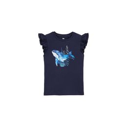WE Fashion T-Shirt M&auml;dchen Gr&ouml;&szlig;e 98/104 navy / pastellblau / wei&szlig;