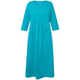 Ulla Popken Kleid Damen Gr&ouml;&szlig;e 42/44 blau Winterkleid