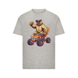 F4NT4STIC Shirt 'Monster Truck Cool Bear' boy Grey size 146/152