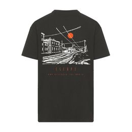 F4NT4STIC Shirt 'Escape Discover the World Town Train Station' male Black size M