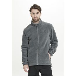 WHISTLER Herren Fleecejacke "Cocoon", grau, Gr. S, unifarben, 100% Polyester, Jacken, mit praktischem Tunnelzug