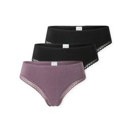 Schiesser Thong 'Modern Multipacks' female Purple, Black size 38