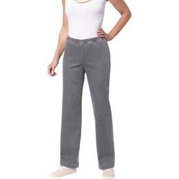 CR&Eacute;ATION L Damen Schlupfjeans mit weitem Bein grey-denim Gr&ouml;&szlig;e 46