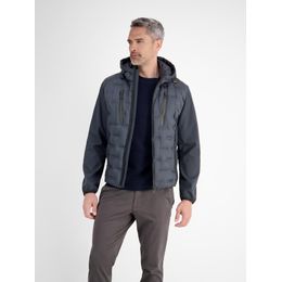 Steppjacke Lerros "Lerros Sportive Hybrid-Jacke mit Steppfront", Herren, Gr. XL, blau (blau night), 100% Polyester, Jacken Steppjacke, Atmungsaktiv, wasser- und windabweisend