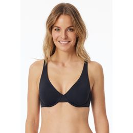 B&uuml;gel-BH Schiesser "Unique Micro", Damen, Gr. 90, Cup B, schwarz (000, schwarz), Obermaterial: 70% Polyamid, 30% Elasthan, unifarben, k&ouml;rpernah, BHs B&uuml;gel-BH, mit geformten Cups