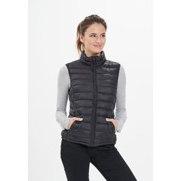 Steppweste WHISTLER "Mahara Pro Lite", Damen, Gr. 46, schwarz, Kunstfaser, normal, hoch geschlossener Ausschnitt, Westen Steppweste, mit leichter F&uuml;llung