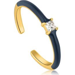Ania Haie Ring Damen Gr&ouml;&szlig;e 50/60 gold / schwarz