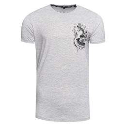 Rusty Neal T-Shirt Herren Gr&ouml;&szlig;e XL hellgrau / schwarz