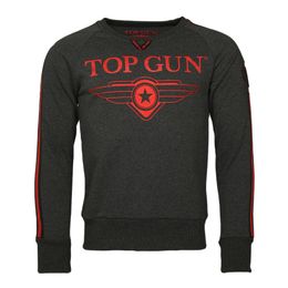 Top Gun Sweatshirt 'Streak' Herren Gr&ouml;&szlig;e XXXL anthrazit / rot / schwarzmeliert