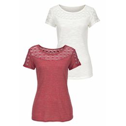 Vivance Shirts Damen Gr&ouml;&szlig;e M rostrot / naturwei&szlig;