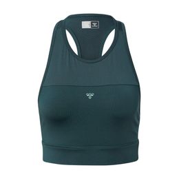 Hummel Sport-BH 'Norma' Damen Gr&ouml;&szlig;e L dunkelgr&uuml;n / wei&szlig;