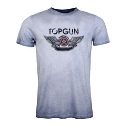Top Gun T-Shirt 'Construction' Herren Gr&ouml;&szlig;e S taubenblau / grau / anthrazit
