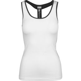 Urban Classics Top Damen Gr&ouml;&szlig;e L schwarz / wei&szlig;