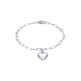 Elli Armband Herz Damen Gr&ouml;&szlig;e 18 silber