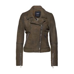 Maze Lederjacke 'Romie' Damen Gr&ouml;&szlig;e M oliv