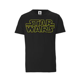 logoshirt T-Shirt 'Star Wars - Logo' Damen Gr&ouml;&szlig;e XS gelb / schwarz