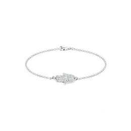 Elli Armband 'Hand Fatima' Damen Gr&ouml;&szlig;e 19 silber / transparent