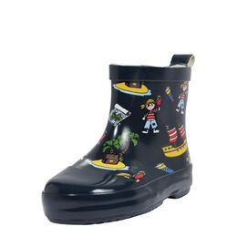 Playshoes Gummistiefel Jungen Gr&ouml;&szlig;e 22 dunkelblau / braun / gelb / rot