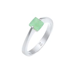 Elli Premium Ring Edelstein Ring Damen Gr&ouml;&szlig;e 56 jade / silber
