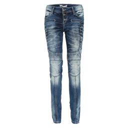 Cipo & Baxx Cipo & Baxx Jeans 'Zigzag 2' Damen Gr&ouml;&szlig;e 27 rauchblau / dunkelblau