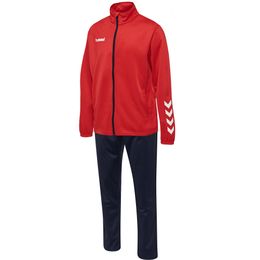 Hummel Trainingsanzug Jungen Gr&ouml;&szlig;e 140 navy / rot / wei&szlig;