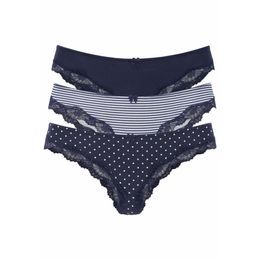 Lascana Brasilslips Damen Gr&ouml;&szlig;e M navy / wei&szlig;