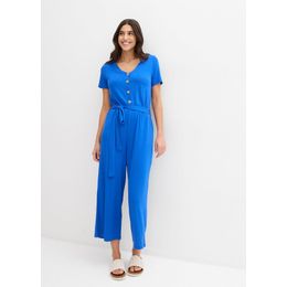 bonprix Jersey-Jumpsuit aus Viskose-Mix, blau, Viskose
