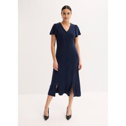 bonprix Shirtkleid mit Schlitz, blau