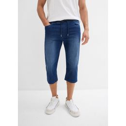 bonprix Leichte Regular Fit Schlupf-3/4-Stretch-Jeans Straight (2er Pack), blau, mit Baumwolle