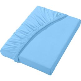 Biberna unisex Spannbetttuch bleu, Gr&ouml;&szlig;e 1 St. 140x200 - 160x220 cm
